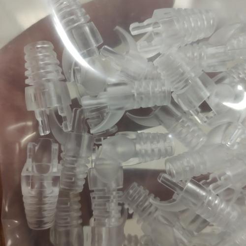 Jual plug boot rj45 cat 5e cat 6 isi 50 pcs warna bening / karet ...