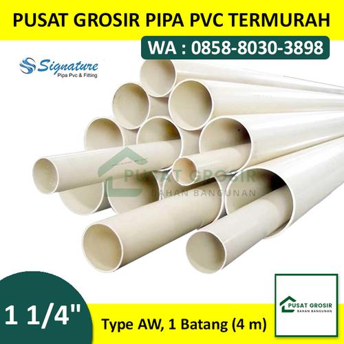 Jual Pipa PVC Signature 1 1/4" Inch AW Per Batang Panjang 4 Meter ...