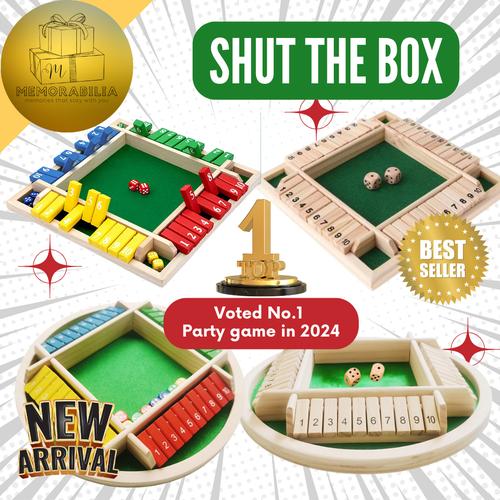 Jual Shut The Box Board Game Mainan Anak Edukasi Matematika Party Game ...