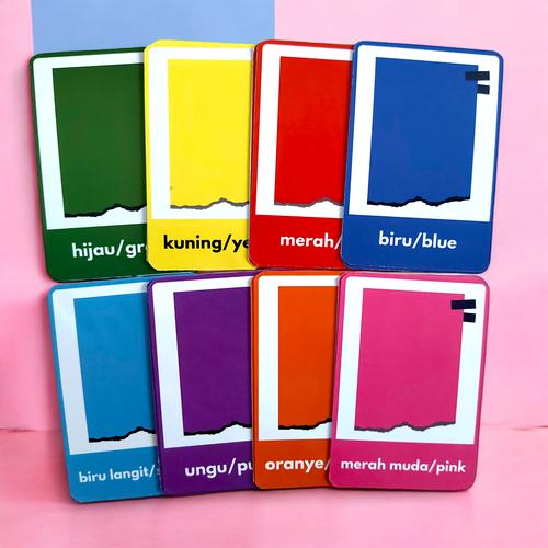 Jual Flash card Warna dengan 16 warna media belajar anak 32 kartu ...