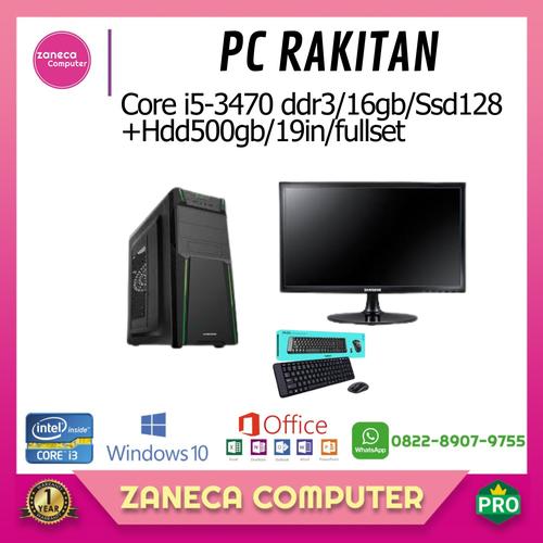 Jual PC Rakitan core i5-3470 ram 16gb ssd 128 hdd 500gb led 18,8 inci ...