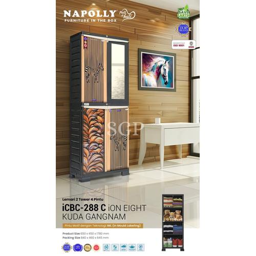 Jual Napolly Lemari Pakaian Rak + Cermin ICBC-288 C ION EIGHT KUDA GANGNAM/LEMARI 2 TOWER 4 ...