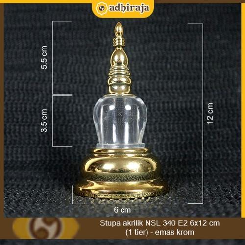 Jual Tempat Simpan Relik Stupa Akrilik Emas E2 (6x12cm) 1 tier ...