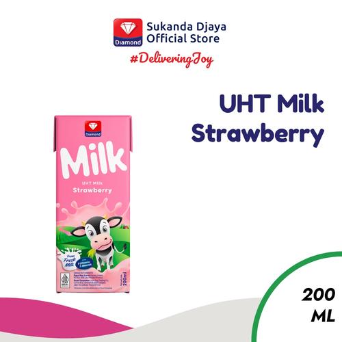 Jual Diamond Milk UHT Strawberry 200ML - Kab. Karawang - Uhymart1 ...