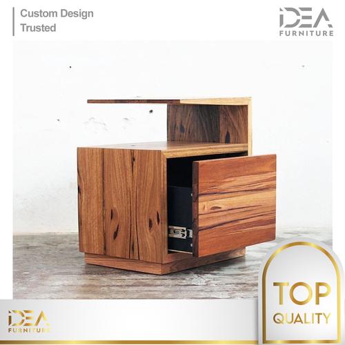 Jual Side Table Kayu Jati Minimalis / Nakas Kayu Jati Bedside Table ...