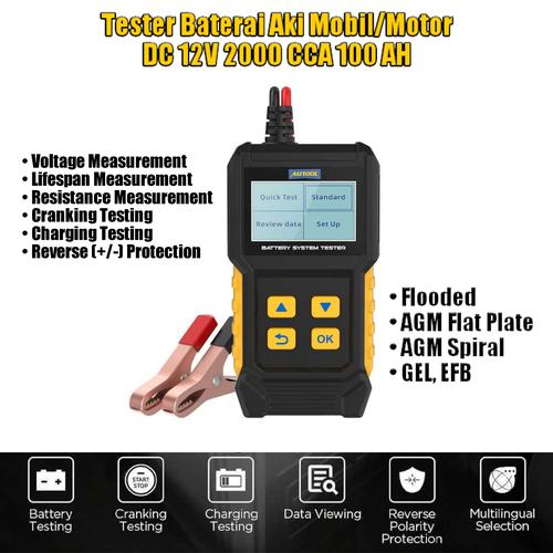 Jual 3in1 Digital LCD Accu Tester Analyzer Alat Cek Baterai Aki Mobil ...