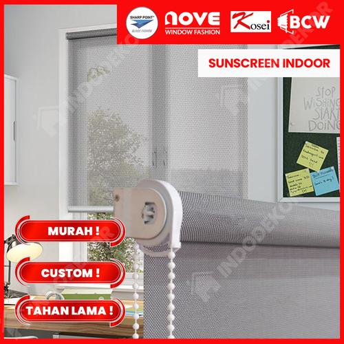 Jual Roller Blind Indoor Sunscreen Solar Screen Menerawang - ChainXL ...
