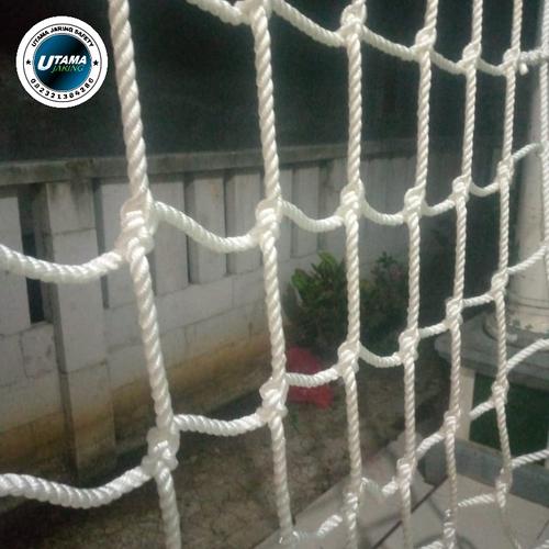 Promo jaring tali nilon 14mm, lubang kotak jaring pengaman jaring ...