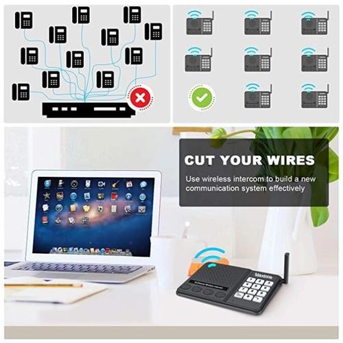 Jual Intercom Wireless 10 Ch Interphone Interkom MAXTONE SK1210 - 9 ...