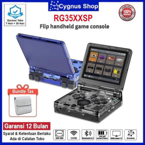 Jual ANBERNIC RG35XXSP Flip Handheld Portable Retro Video Game Console ...