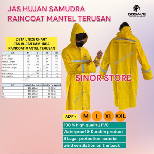 Jual Baju Jas Hujan Safety Kuning ORIGINAL Samudra Raincoat MANTEL ...