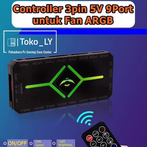 Jual ARGB Controller Kipas CPU 5V 3pin RGB with Remote Control - Hitam - Kota Pekanbaru - Toko ...