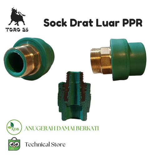 Jual SOCK DRAT LUAR PPR Merk TORO 25 Made in Italy - 1/2" - Kota ...