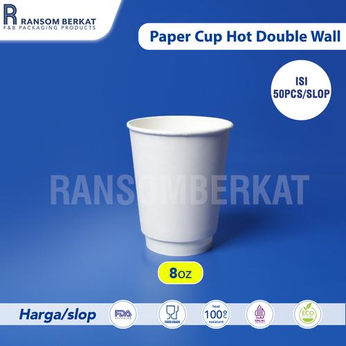 Jual Gelas Kertas Panas Putih Paper Cup Hot Double Wall - Kab ...