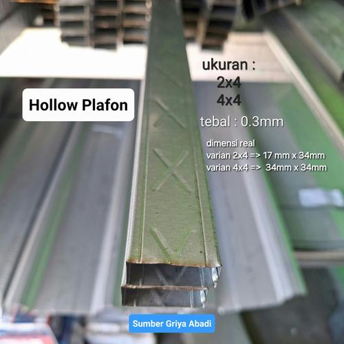 Jual Hollow rangka plafon / hollow cross 2x4 4x4 / hollow silang ...