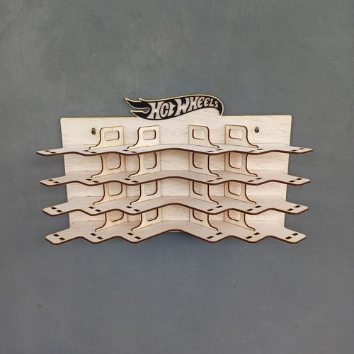 Jual RAK HOT WHEELS Rak mobil-mobilan kayu "miring kanan kiri" - Kab ...