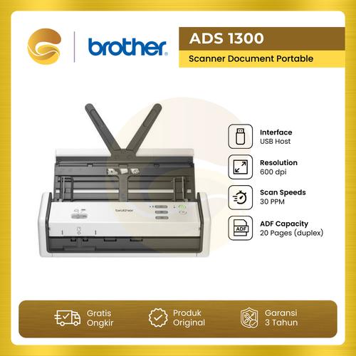 Promo BROTHER Scanner ADS1300 Portable Document Scanner ADS 1300 30PPM ...