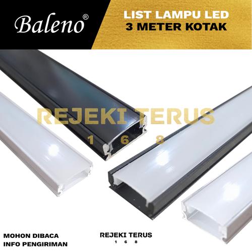 Jual List Lampu LED Strip Kotak HITAM PUTIH Rumah Rel Lis Cover ...