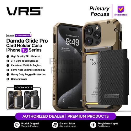 Promo Case iPhone 15 Pro Max 15 Pro VRS DESIGN DAMDA GLIDE PRO Wallet - Black Groove, iPhone 15 ...