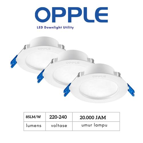 Jual Lampu LED Downlight Opple 12W 6500K/3000K Garansi 1 tahun - Putih ...
