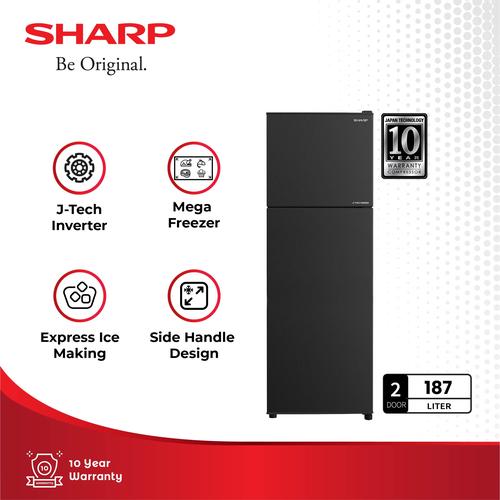 Promo Sharp Kulkas 2 Pintu 187 L SJ-246SI-GK / Shine J-Tech Inverter ...