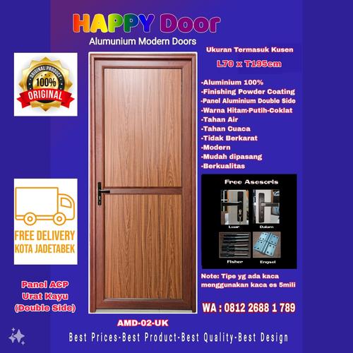 Jual Pintu Aluminium Modern-Happy Door-AMD 02 UK-ACP Double Side-Urat ...