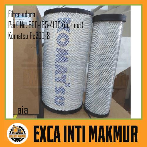 Jual Filter Udara 600-185-4100 Komatsu Pc200-8 Filter Udara 6001854100 ...