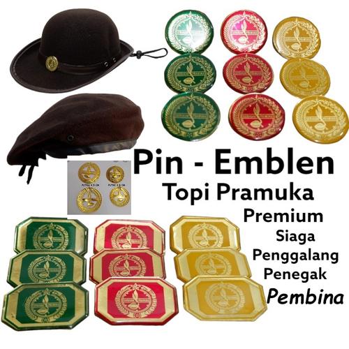 Jual Emblem Pin Tanda Topi Tatop Pramuka Putra Putri Siaga Penggalang ...
