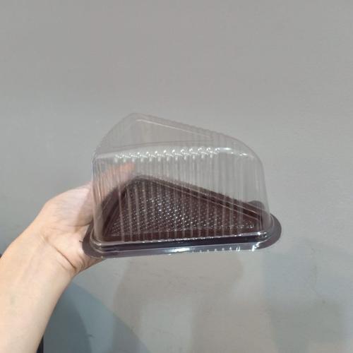 Jual box mika kue segitiga ct segitiga tray cake tart slice potong ...