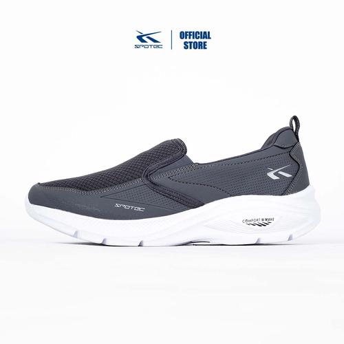 Promo Spotec Walking Onyx Sepatu Slip On Pria Wanita - Abu Tua Putih ...