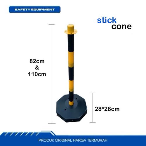 Jual Stick Cone Base Plastik hitam kuning baru murah - 82cm/6 pipa ...