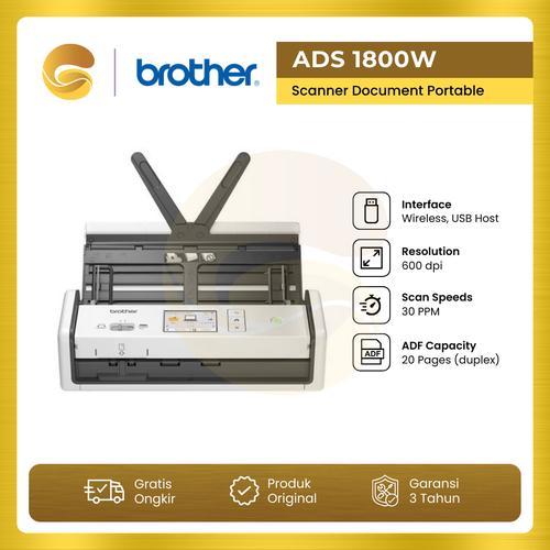 Promo BROTHER Scanner ADS1800W Portable Document Scanner ADS 1800W ADS ...