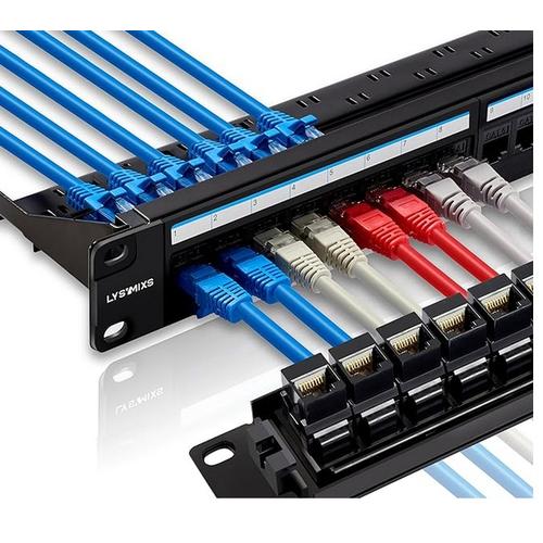 Jual belden patch panel kabel utp barrel cat 6 1 giga 24 port 1 U ...