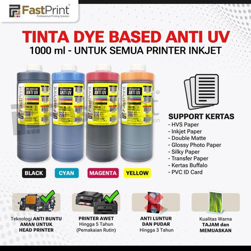 Jual Fast Print Tinta Dye Based Anti UV 1 Set 1000ML - Jakarta Pusat ...