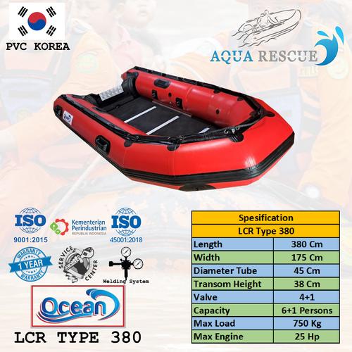 Jual Perahu Karet PVC OCEAN 380 Rescue SAR Banjir Mancing Kapasitas 6-7 ...