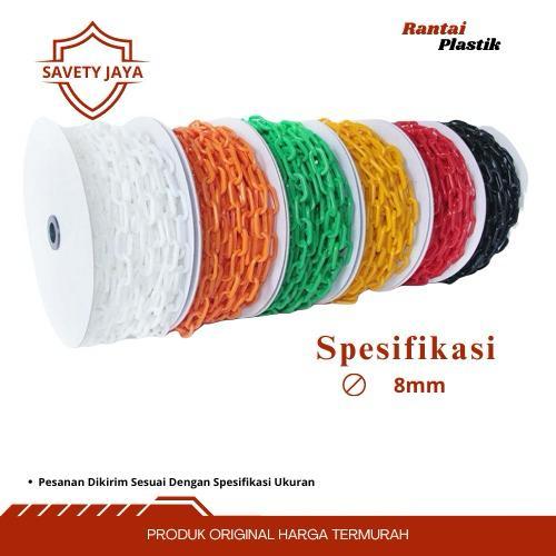 Jual Plastic Chain Rantai Plastik 8mm X 25 M rna kuning dan merah ...