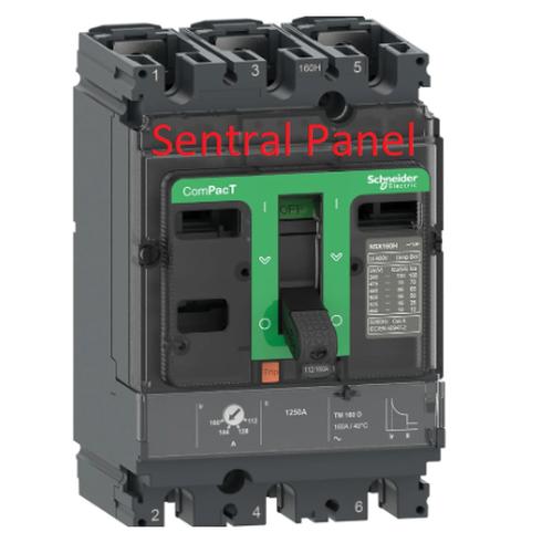 Jual SCHNEIDER MCCB NSX160F NSX 160F 3P 125A 160A New Model - 160A ...