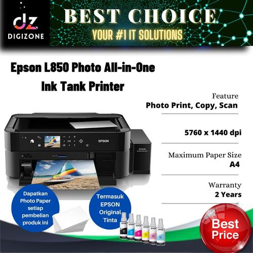 Jual Epson Printer L850 / Printer Foto - Jakarta Pusat - DigiZone ...