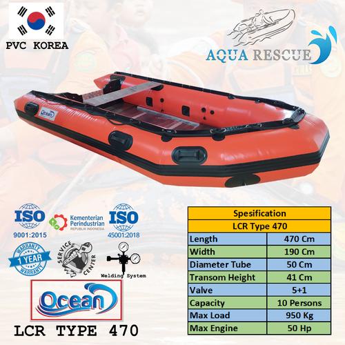 Jual Perahu Karet PVC OCEAN 470 Rescue SAR Banjir Mancing Kapasitas 10 ...
