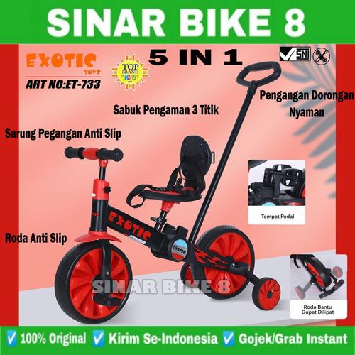 Jual Balance Bike 5 in 1 EXOTIC ET-733 Sepeda Keseimbangan Anak Sepeda ...