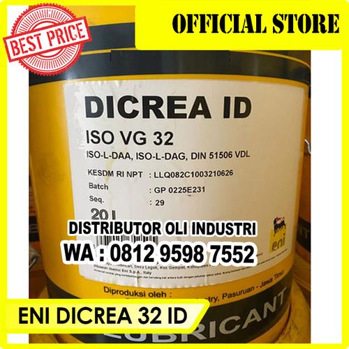 Jual ENI DICREA 32 ( Mineral Oil For Screw Compressor - 20 Liter ) - Kota Tangerang ...