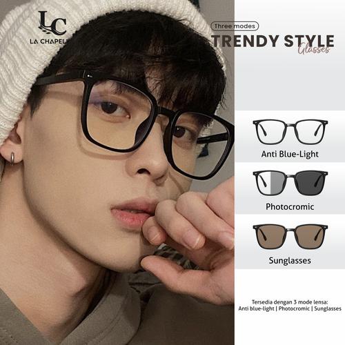 Promo Kacamata Minus Anti Radiasi La Chapella TR90+Metal Kotak TR2101 - Black Silver, Anti ...