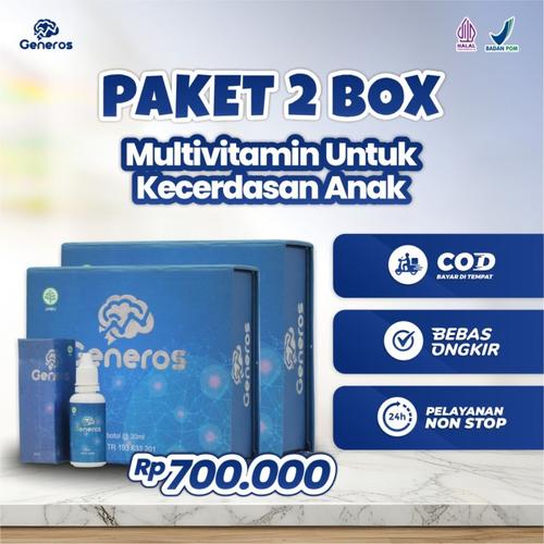 Promo Generos Paket 2 BOX - Multivitamin Otak Anak Gangguan Spech Delay ...