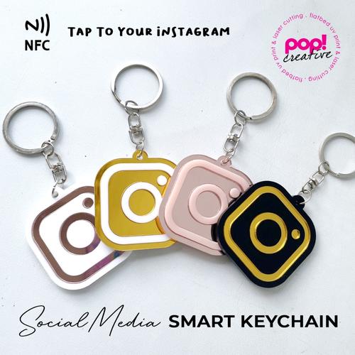 Jual Instagram Smart NFC keychain social media NFC TAP Digital Gantungan Kunci Pintar GANCI ...