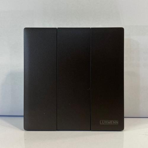 Jual SAKLAR ISI 3 TRIPLE 3 GANG 1 WAY WARNA BROWN COKLAT MINIMALIS MEWAH MINIMALIST 16A LUXMEN ...