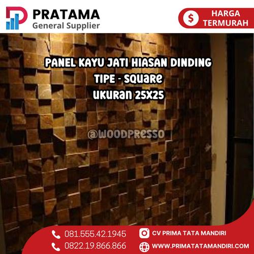 Jual panel dinding wall panel Wood panel interior dinding 3D kayu jati ...