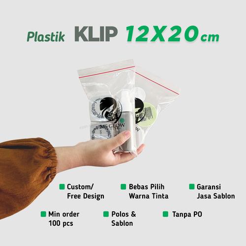 Promo SABLON PLASTIK KLIP 12X20 PE BENING FREE DESIGN BUNGKUS OBAT ...