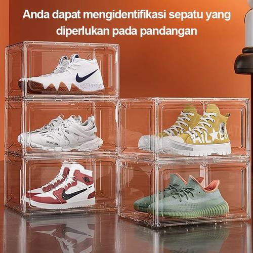 Jual Kotak Sepatu Transparan Tempat Simpan Sneakers Shoe Box Full ...
