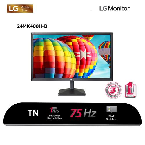 Promo LG 24MK400H-B 23.5" FHD Monitor AMD Radeon FreeSync 1ms 75Hz HDMI ...
