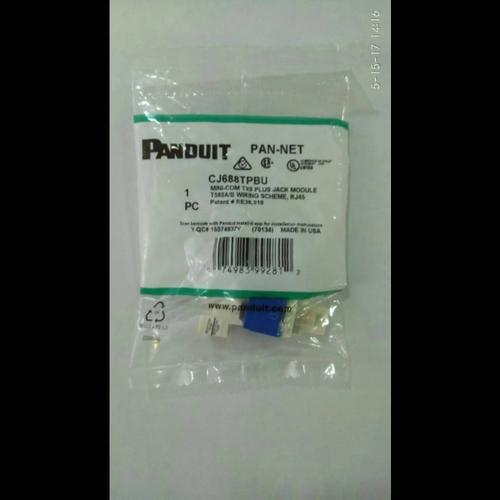 Jual Panduit Modular Jack Cat6 cj688tpbu Pannet TX6 Cat 6 Original ...